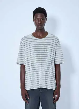 Visvim Mondo Border Stripe T-shirt - Gray