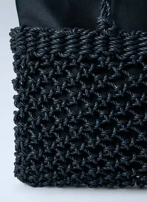 JIL SANDER Woven Tote Bag With Braided Handle
