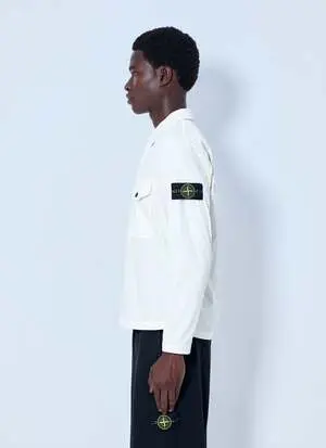 Stone Island Zip-front Overshirt With Flap Pockets