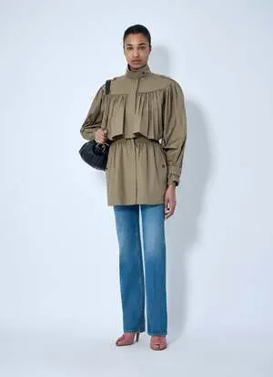 Chloé Gathered High-collar Jacket - Multicolor