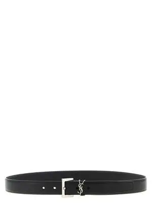 Saint Laurent Monogram Belt - Black