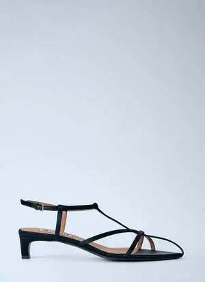 JIL SANDER Strappy Buckle Sandals - Black