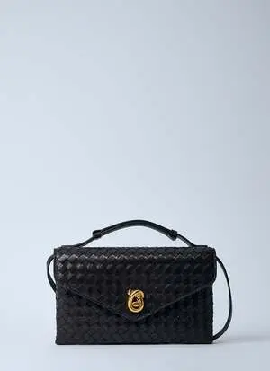 Bottega Veneta Knot Lock Crossbody Bag - Brown