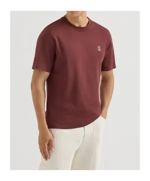 Brunello Cucinelli Cotton Jersey Crew Neck T-shirt With Logo