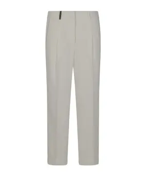Peserico Pleated Straight-leg Pants - Gray