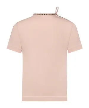 Burberry Checked-trim Tie-neck Knitted Top