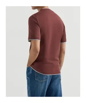 Brunello Cucinelli Contrast-trim T-shirt