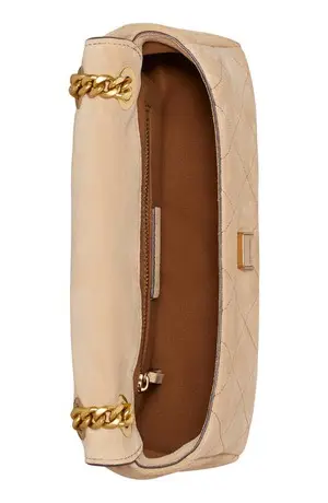 Tory Burch Charlie Quilted Suede Shoulder Bag