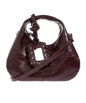 GANNI Embossed Mini Tote Bag - Red