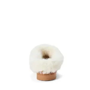 DEARFOAMS Daphne Knit Clogs With Bow Detailing - Muslin