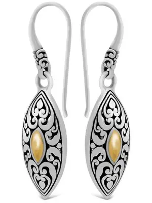 DEVATA Angel Eyes Drop Earrings In Sterling And 18k Gold