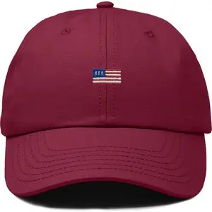 DALIX Usa Flag Dad Cap Maroon