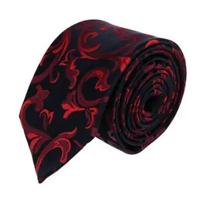 Trafalgar Daddy & Me Christian Brocade Silk Neckties - Red