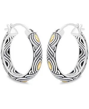 DEVATA 25mm Woven Hoop Earrings