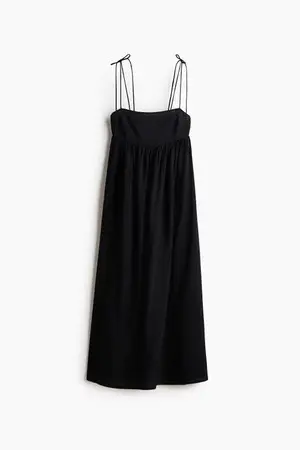 H&m Tie-strap Midi Dress - Black