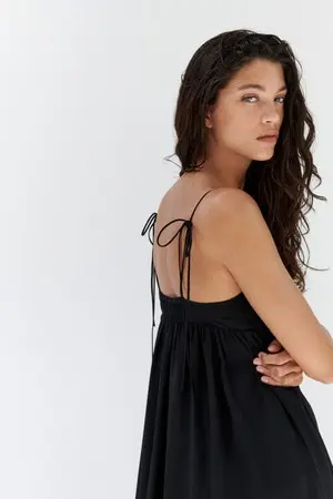 H&m Tie-strap Midi Dress - Black