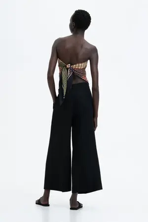 H&m Ankle-length Wide Leg Trousers