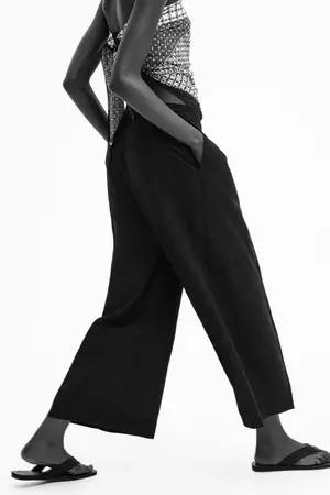 H&m Ankle-length Wide Leg Trousers
