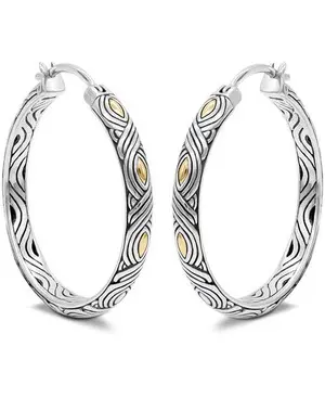DEVATA 35mm Woven Hoop Earrings