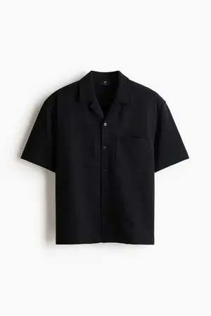 H&m Relaxed Fit Resort Shirt Black