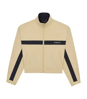 Saint Laurent Cotton Logo Windbreaker Jacket
