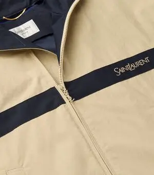 Saint Laurent Cotton Logo Windbreaker Jacket