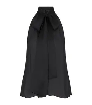 TOM FORD Silk Halterneck Tie-detail Top