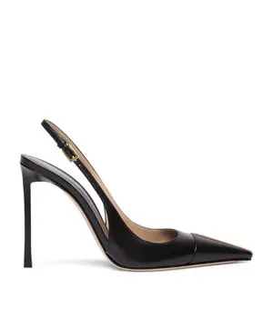 TOM FORD Leather T Slingback Pumps - Black