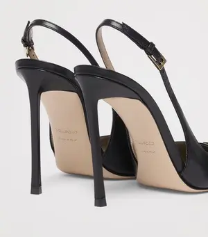 TOM FORD Leather T Slingback Pumps
