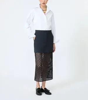Max Mara Woven Midi Skirt