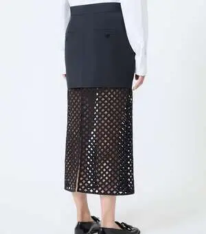 Max Mara Woven Midi Skirt