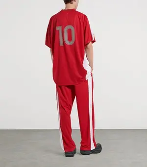 Balenciaga Contrast Panel Sports T-shirt - Red