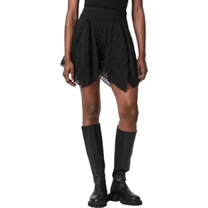 ALLSAINTS Asal Asymmetric Miniskirt - Black