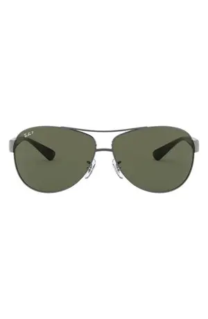 Ray-ban 67mm Oversize Polarized Aviator Sunglasses