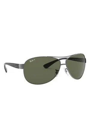 Ray-ban 67mm Oversize Polarized Aviator Sunglasses