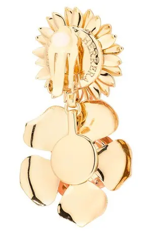 Carolina Herrera Double Flower Drop Earrings