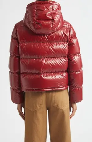 Moncler Niveole Crop Down Jacket - Red