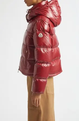Moncler Niveole Crop Down Jacket - Red