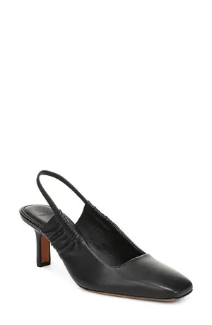 Vince Leather Slingback Pumps - Black