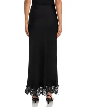 Bardot Elisan Lace Satin Maxi Skirt