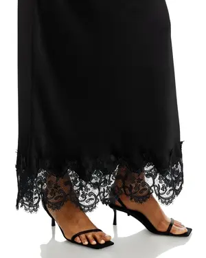 Bardot Elisan Lace Satin Maxi Skirt