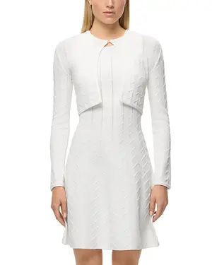 Herve Leger The Ellis Cropped Jacket - Alabaster