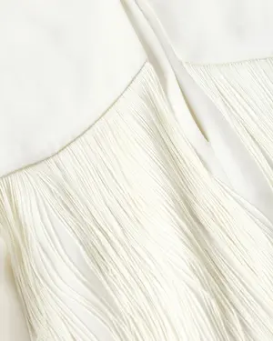 Whistles Sleeveless Fringe Back Midi Dress