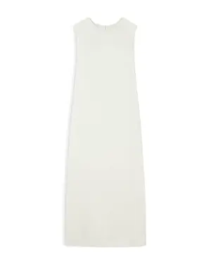 Whistles Sleeveless Fringe Back Midi Dress