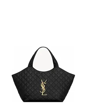 Saint Laurent Icare Quilted Leather Medium Bag - Black