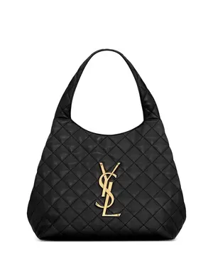 Saint Laurent Icare Quilted Leather Medium Bag - Black