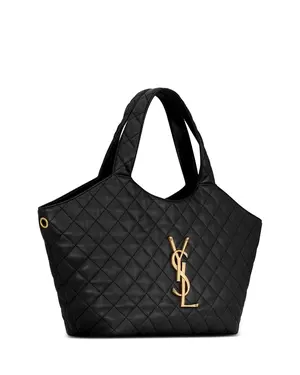 Saint Laurent Icare Quilted Leather Medium Bag - Black