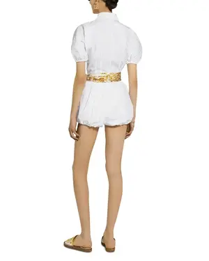 Dolce & Gabbana Cotton Poplin Puff Sleeve Shirt
