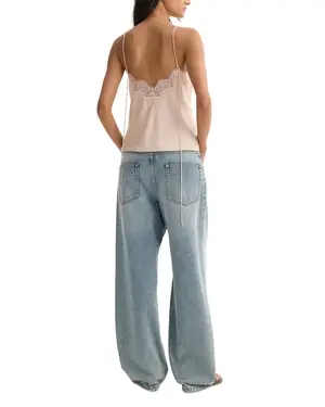 RÓHE Lace Trim Silk Camisole