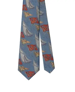 Robert Talbott Boat Flags Best Of Class Necktie - Blue